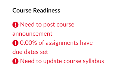 Course Readiness Checker | Wilmington University