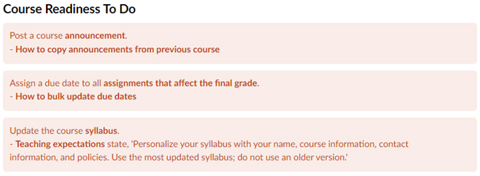 Course Readiness Checker | Wilmington University